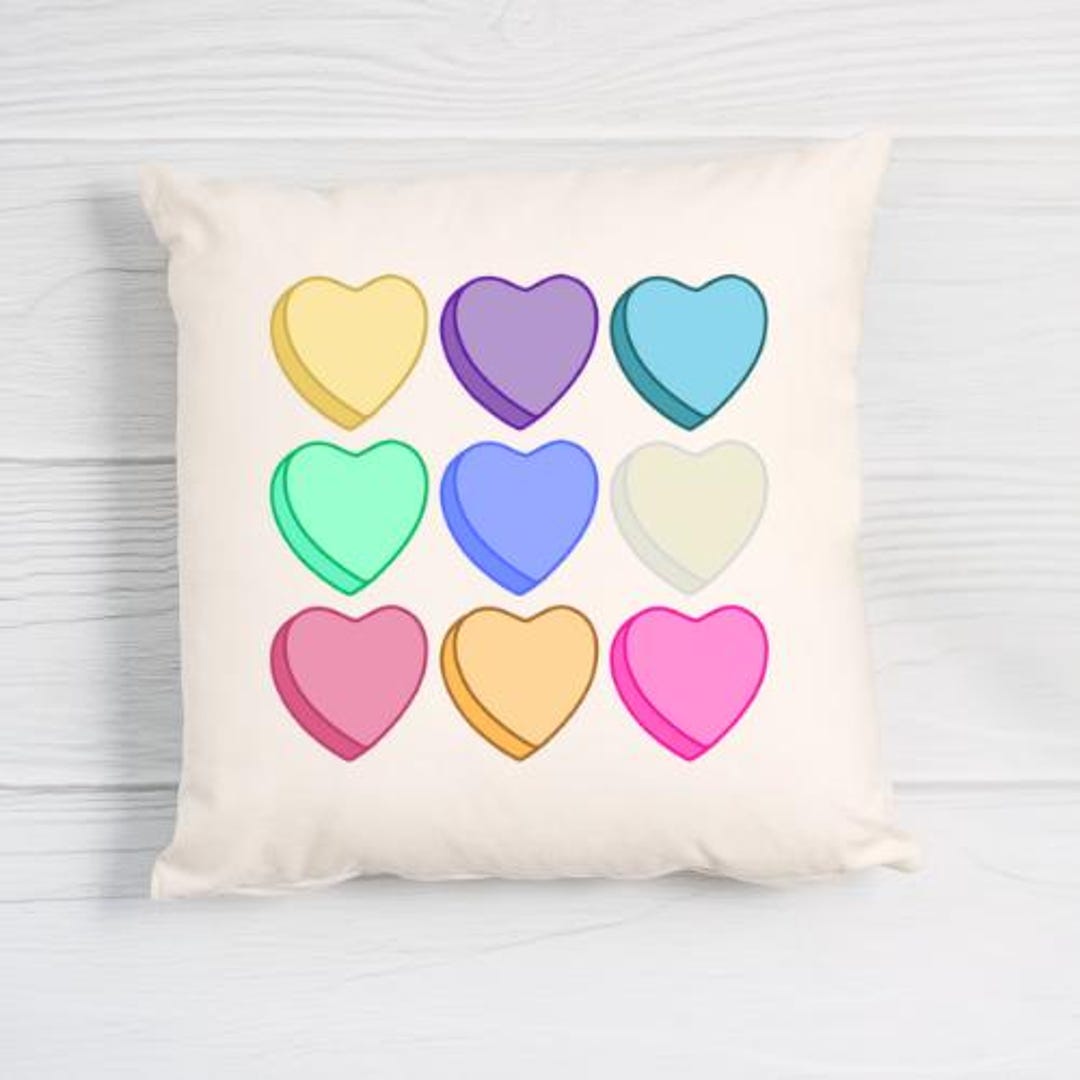 Conversation Hearts SVG PNG Bundle, Valentine's Day Clipart (digital ...