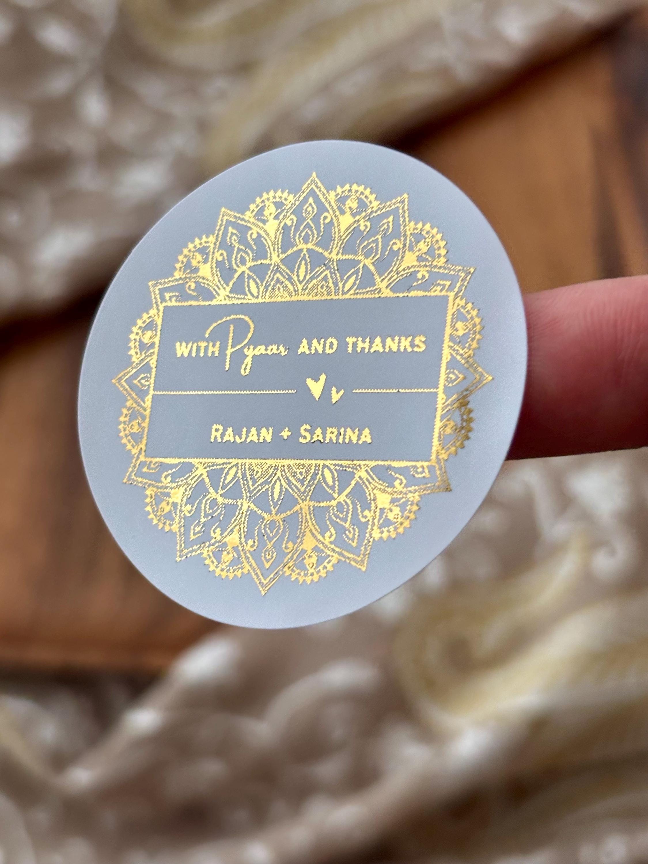 Editable Label | With Pyaar and Thanks | Dhanvaad | Punjabi Inspired ...