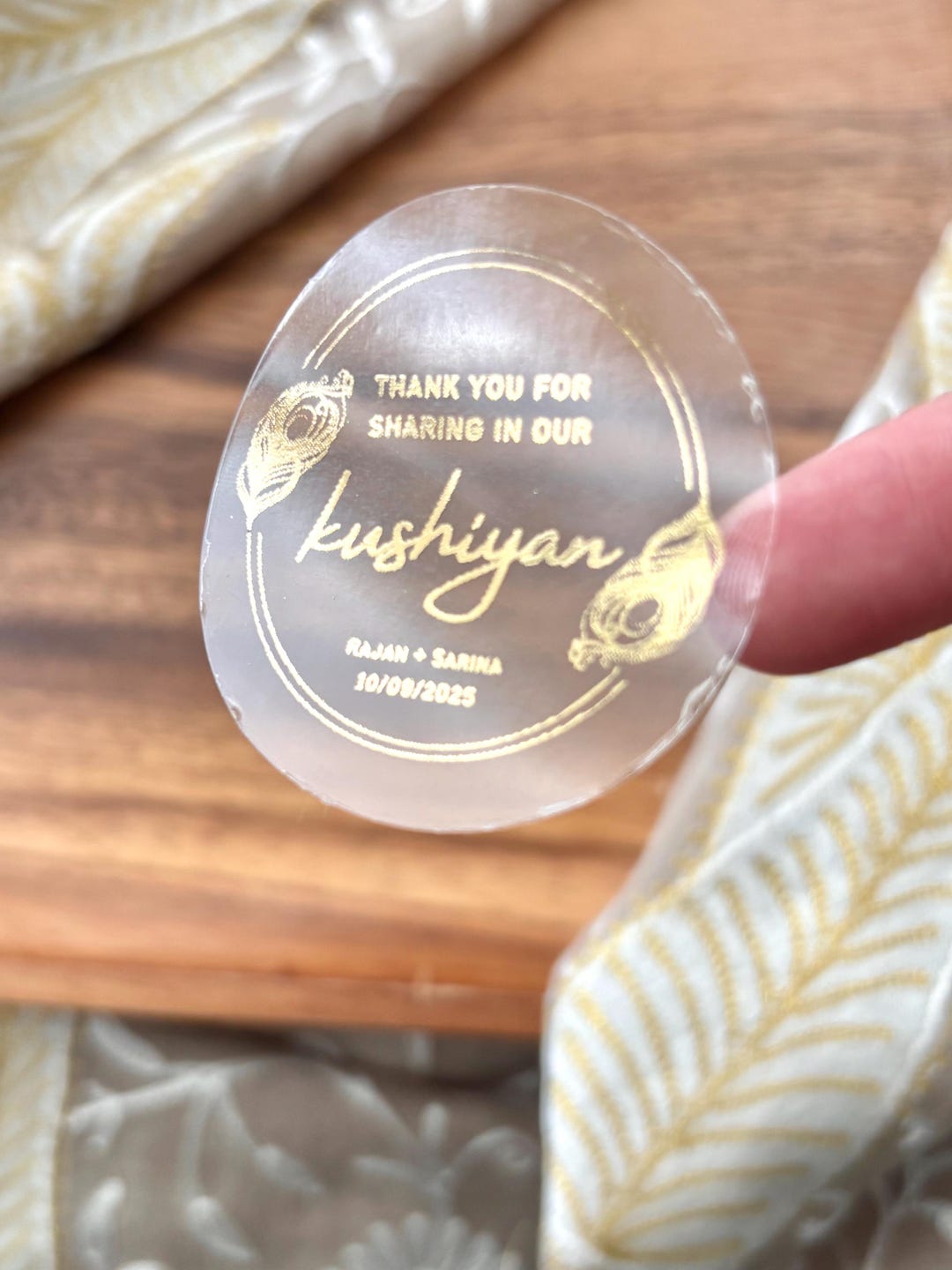 Dhanvaad | Thank You Label | Punjab Inspired | Foiled | Customized for ...