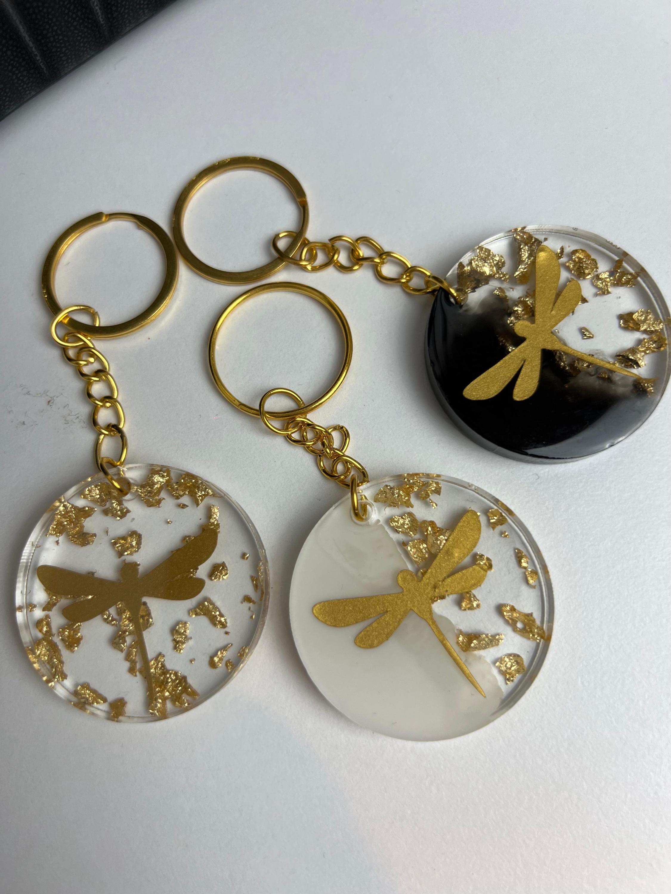 Personalised Keyring Resin Letter Keychain Leaving a Gift a Gift for ...
