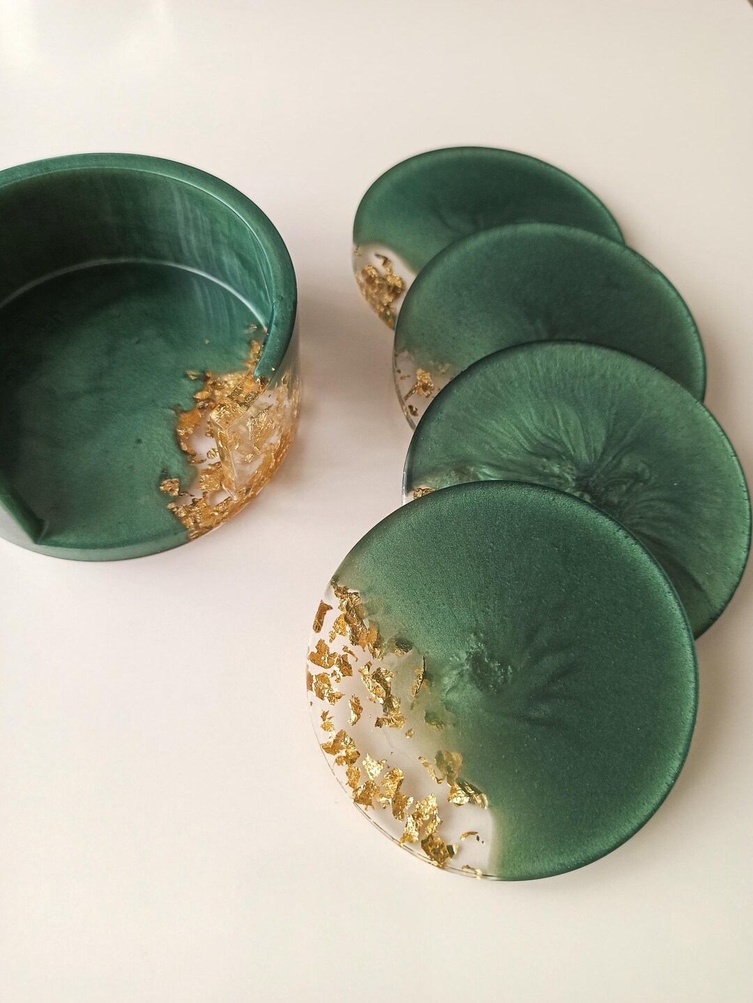 Modern Coaster Set - Holder & Coasters Set of 4, Personalized Gifts for ...