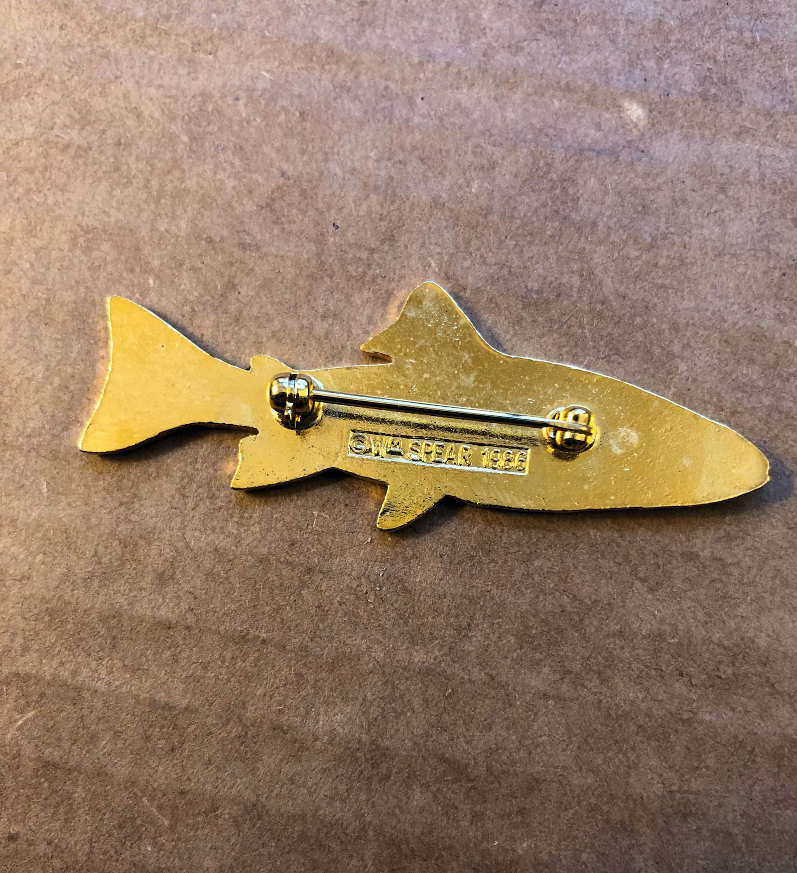 Fish Pin Wm Spear Enamel Trout Pin 1986 It Looks Like a | Etsy