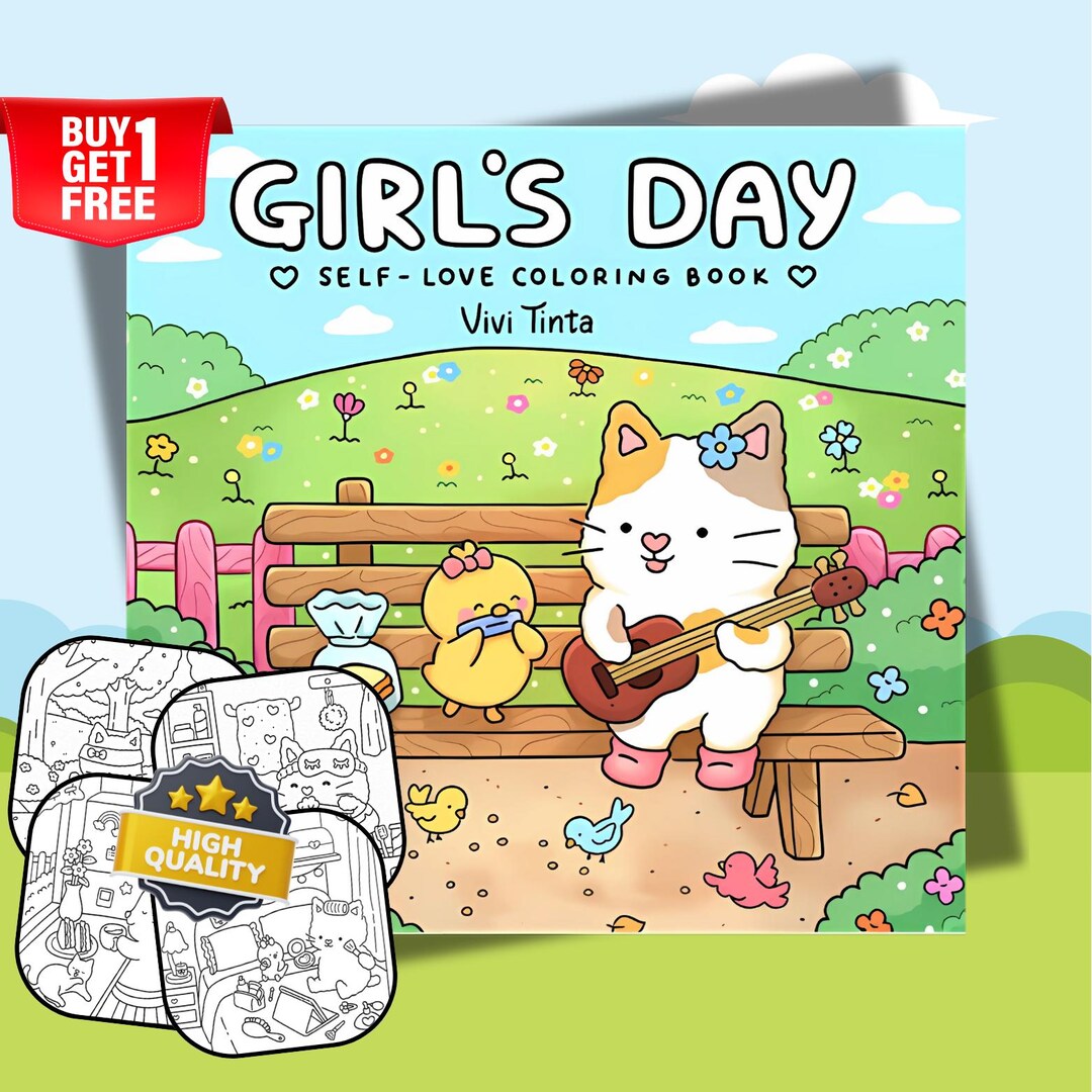Girl's Day Vivi Tina Bold Easy Coloring Book Adults and Teens Instant ...