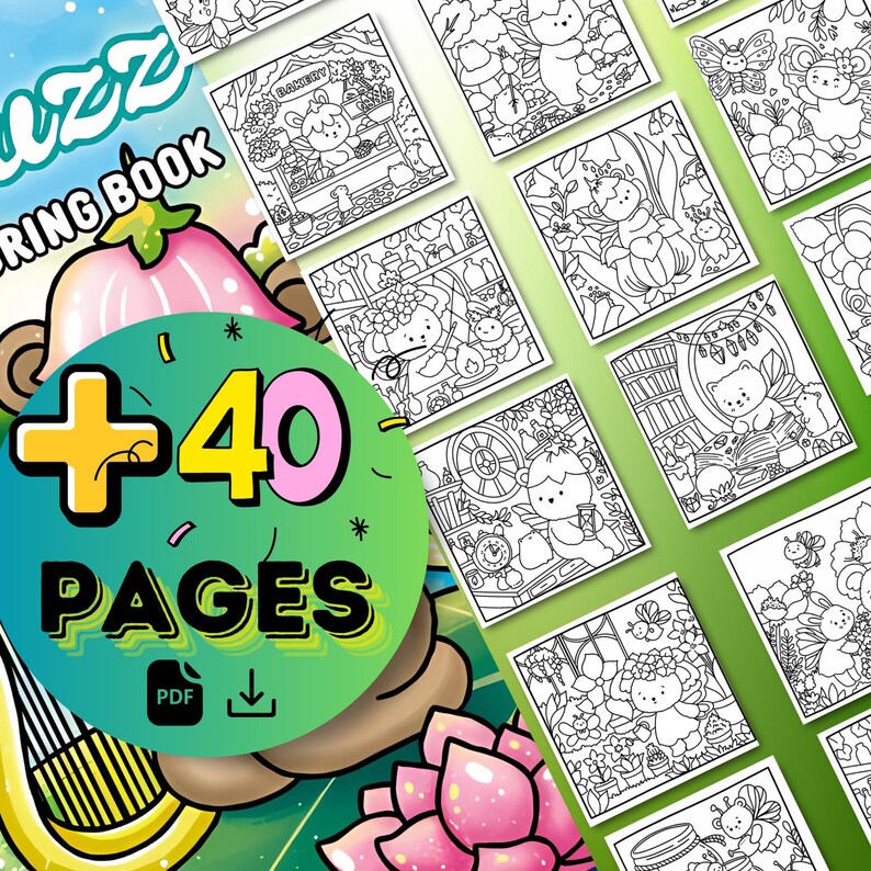 Fairy Fuzz Coco Wyo Bold Easy Coloring Book Adults and Teens Instant ...