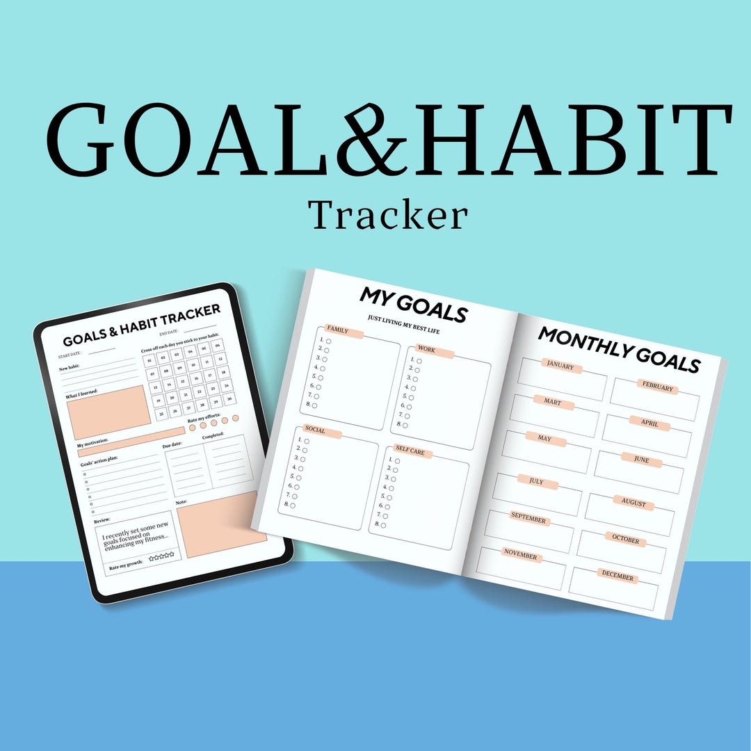 Daily Habit Tracker Spreadsheet Weekly Habit Planner Monthly Habit ...