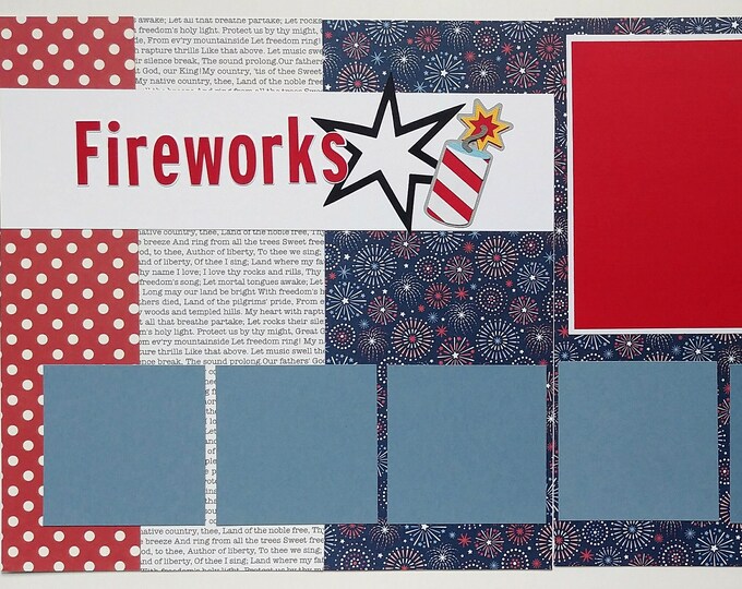 Fireworks Scrapbook Page Scrapbook Page Fireworks Scrapbook Page July ...