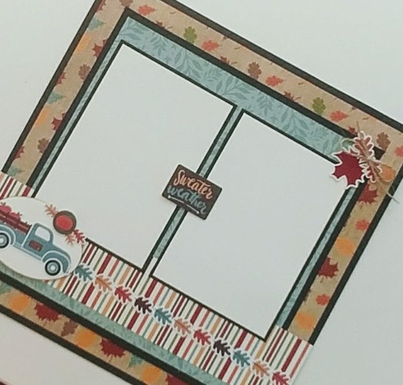 Fall Scrapbook Layout Scrapbooking Page for Autumn Premade - Etsy