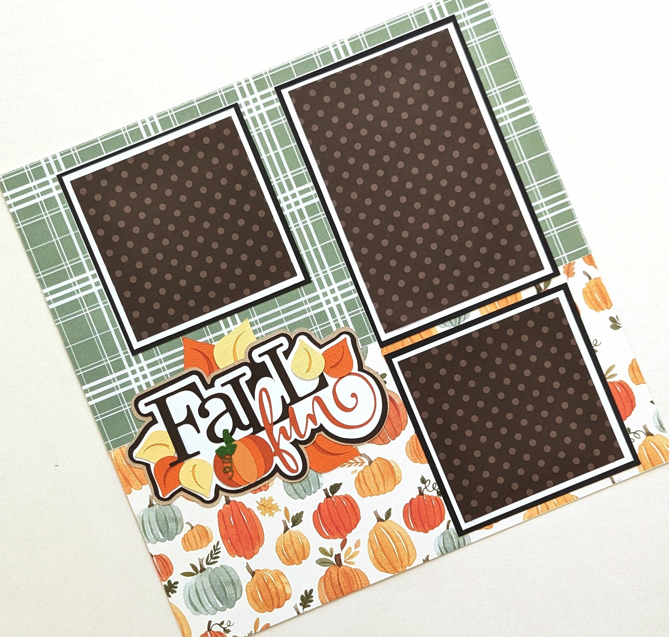 Fall Fun Fall Autumn Scrapbook Layout Scrapbook Page Pumpkin Picking ...