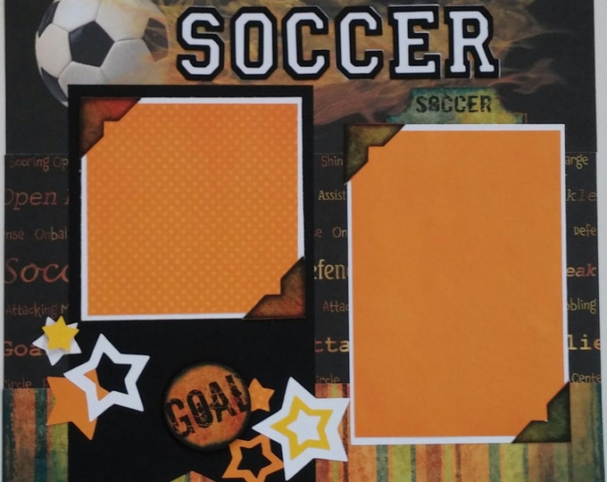 Soccer Sports Premade Scrapbook Layout Page Ohioscrapper - Etsy