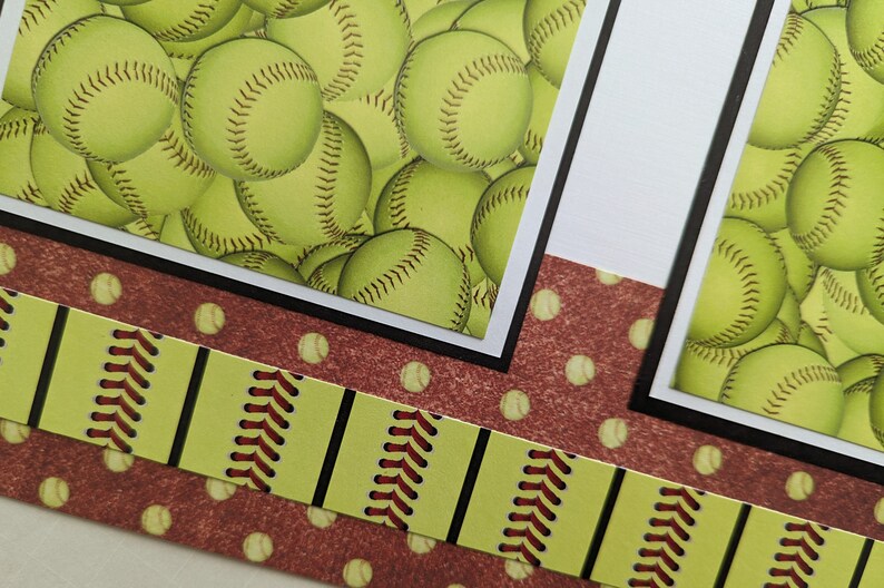 Softball Scrapbook Layout Scrapbook Page Sports Girls Women High School ...