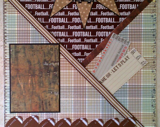 Football Banners and Tickets Pocket Page 12x12 Premade - Etsy