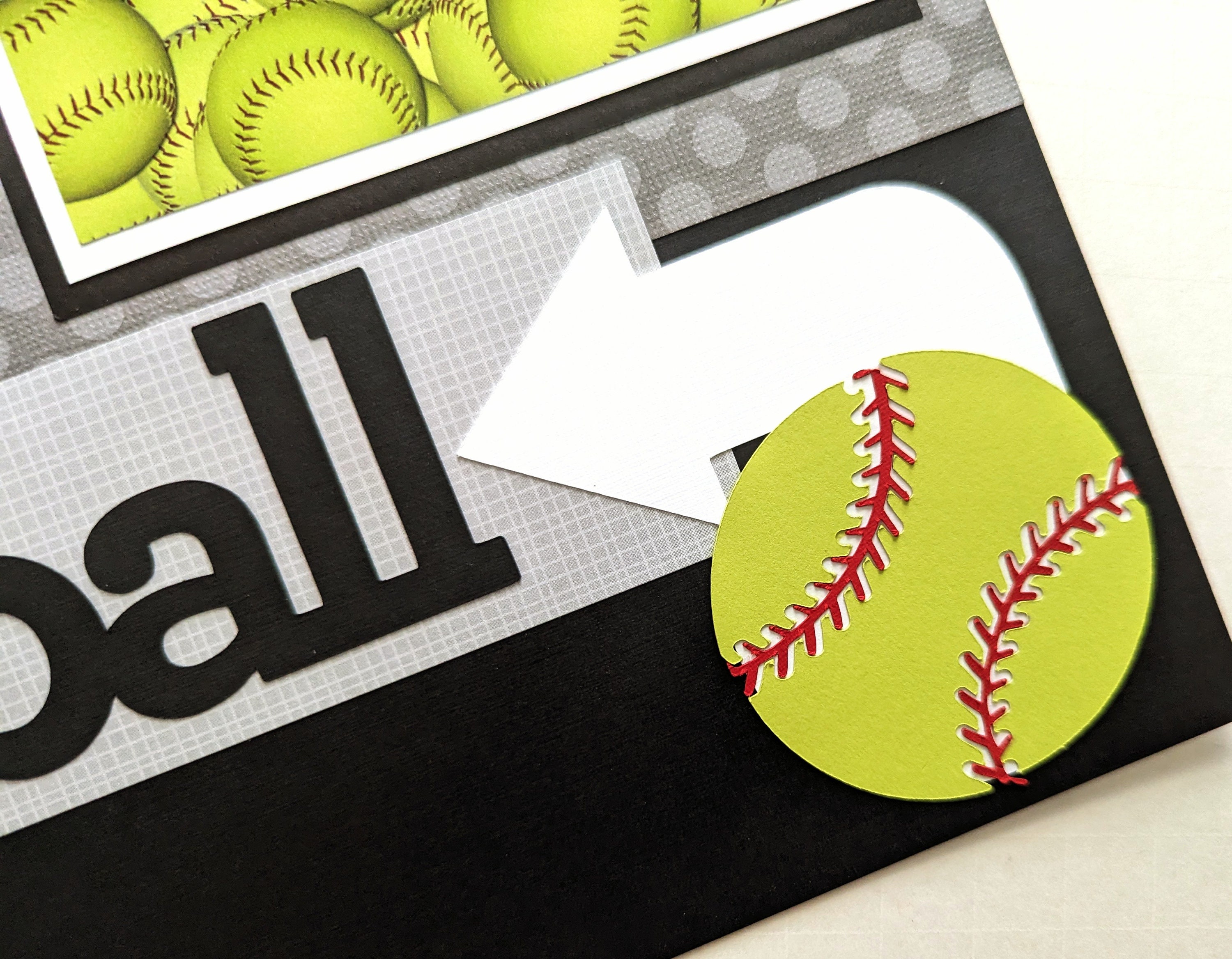 Softball Scrapbook Layout Scrapbook Page Sports Girls Women Junior High ...