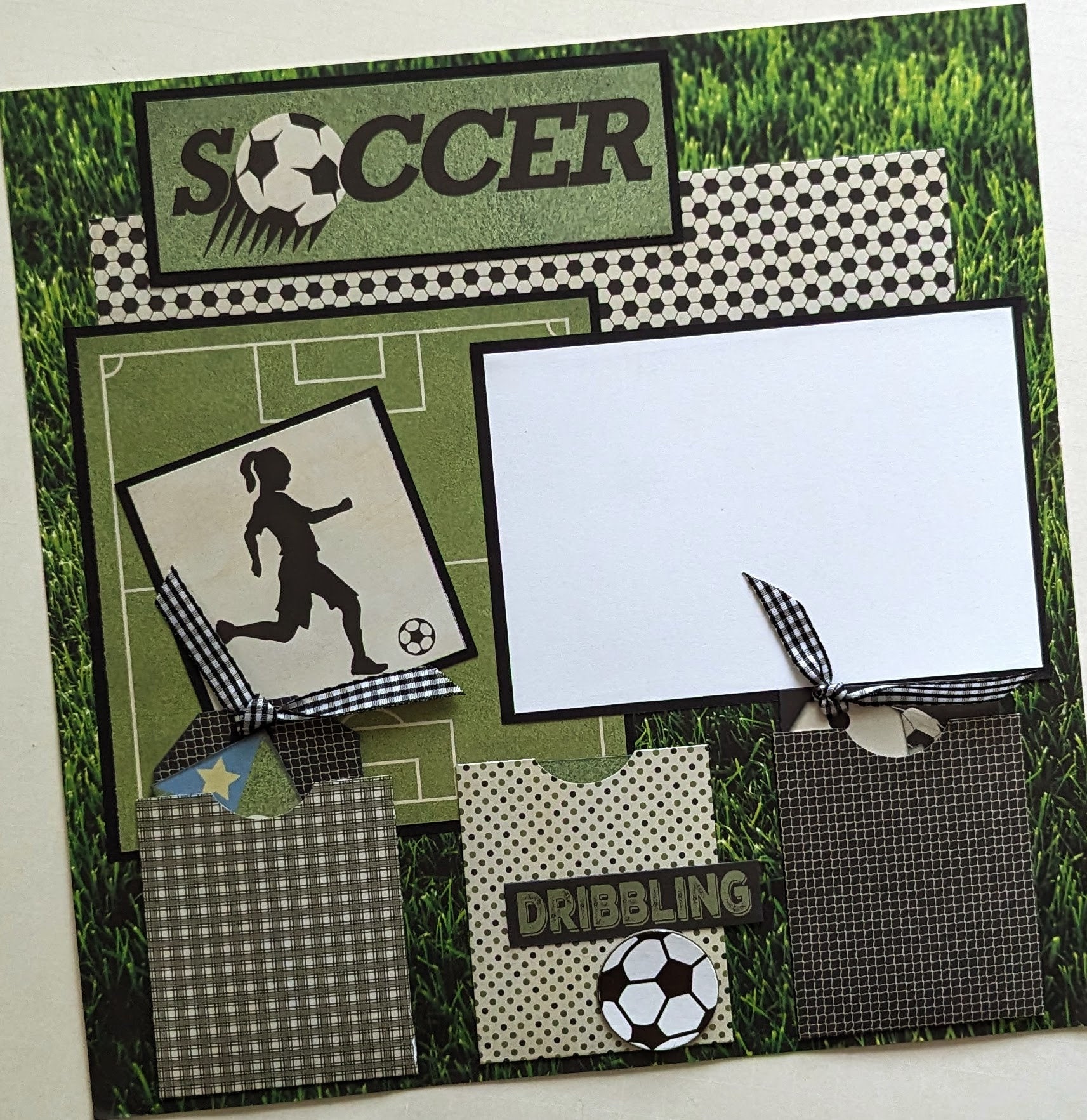 Girls Soccer Scrapbook Layout Sports Youth Junior High Club Premade ...