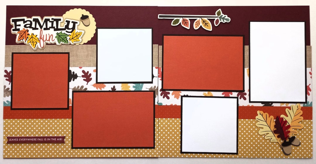 Fall Scrapbook Layout Family Fun Scrapbook Page Fall Autumn ...