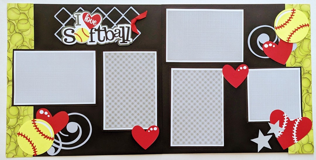 Softball Scrapbook Pages Scrapbook Layout Travel Junior High High ...