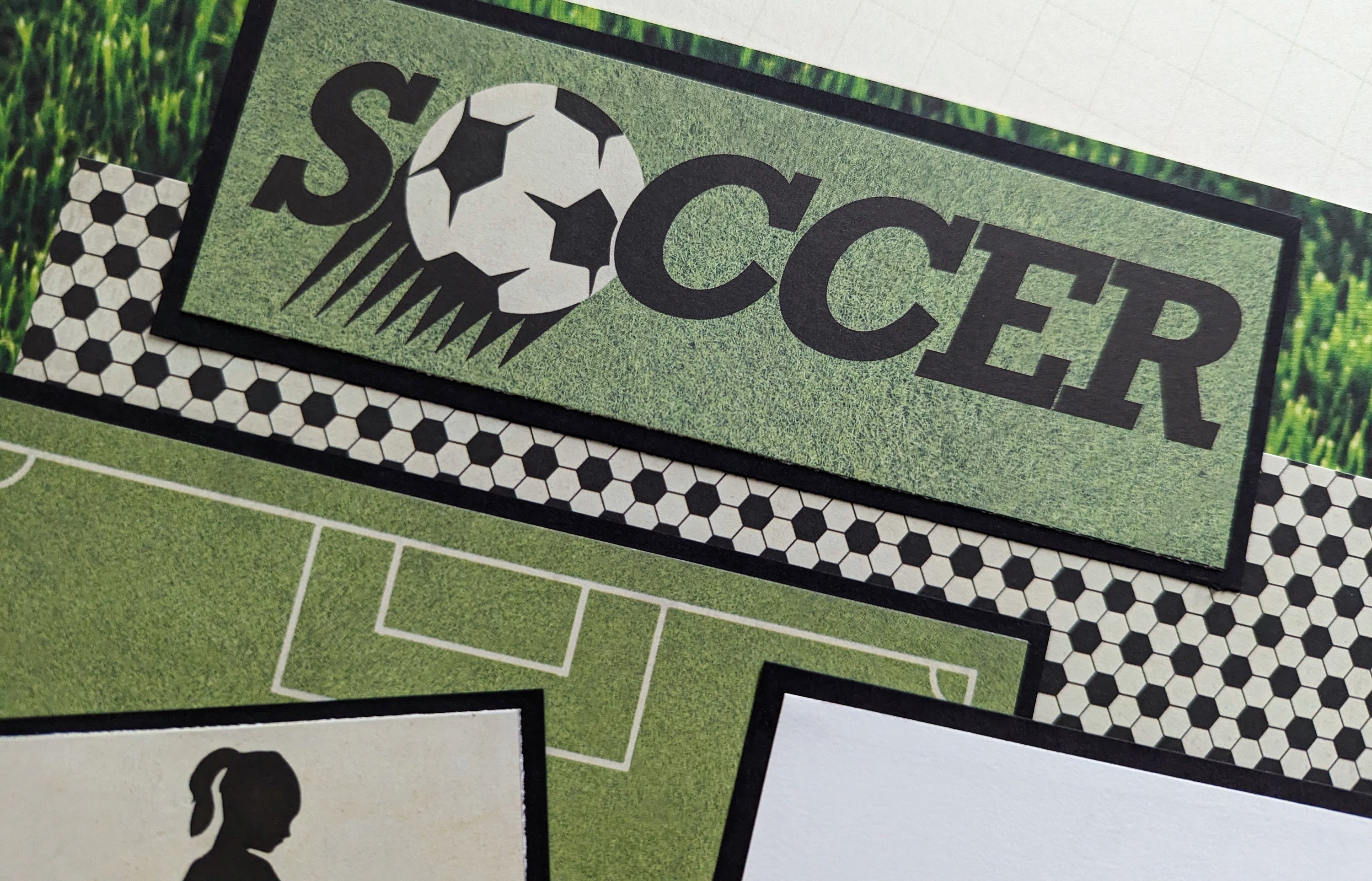 Girls Soccer Scrapbook Layout Sports Youth Junior High Club Premade ...