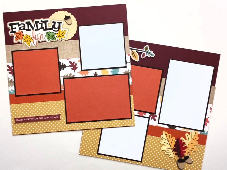 Fall Scrapbook Layout Family Fun Scrapbook Page Fall Autumn ...