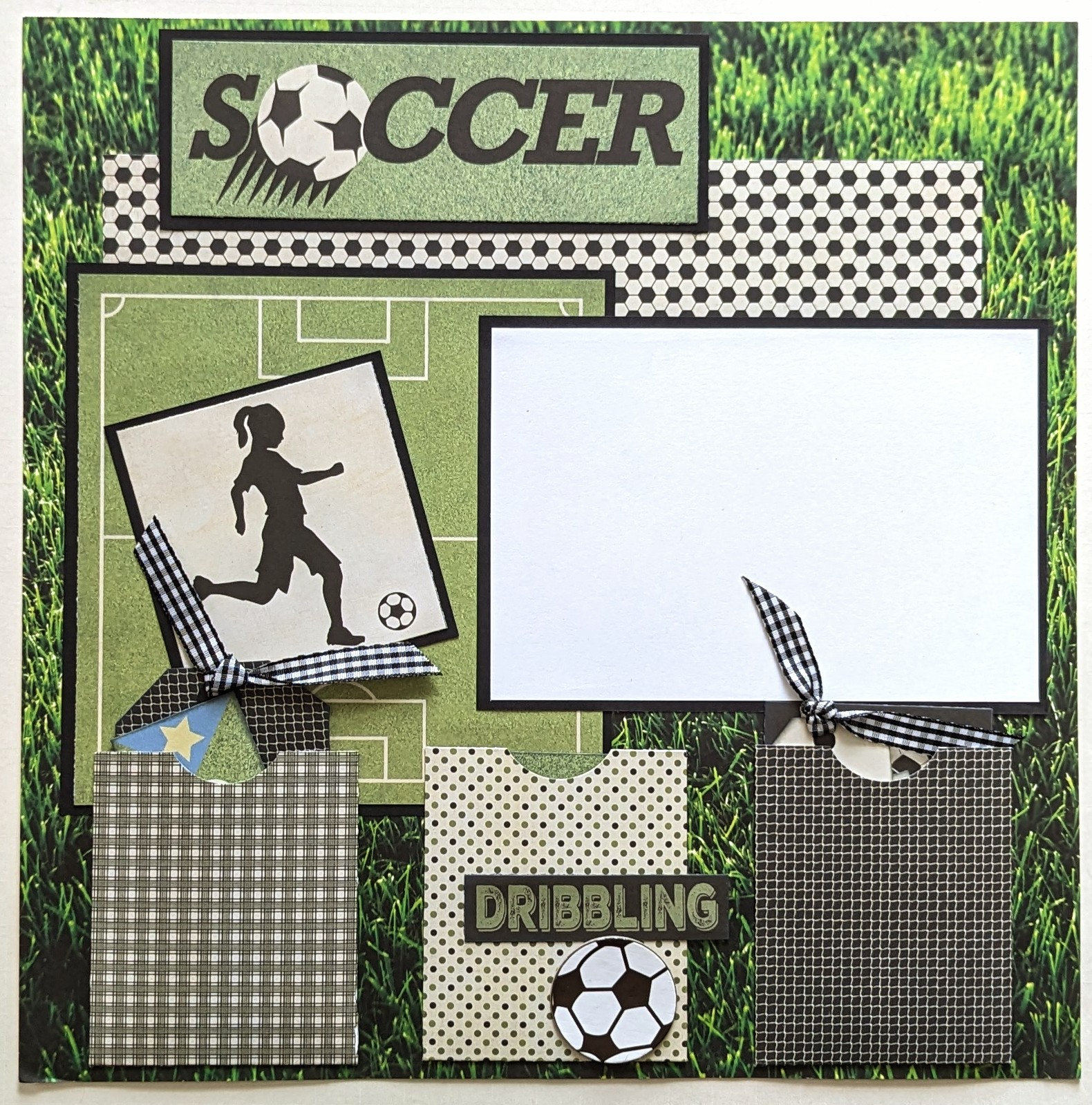 Girls Soccer Scrapbook Layout Sports Youth Junior High Club Premade ...