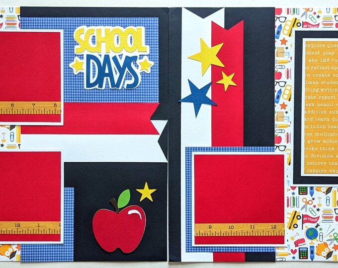 School Scrapbook Page Back to School Scrapbook Page - Etsy