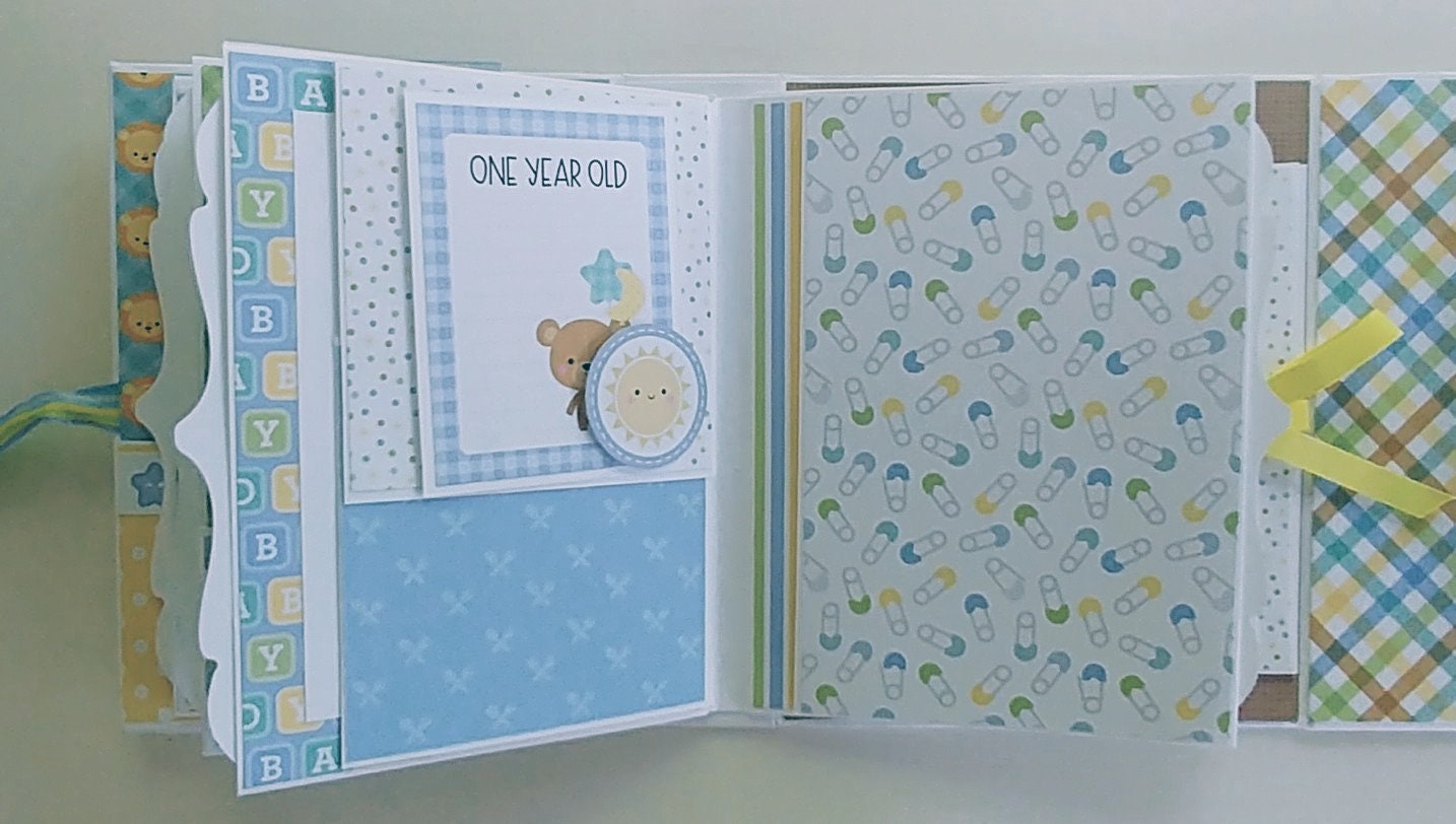 Photo Album for Baby Boy Memory Book Milestones Baby Boy Scrapbook - Etsy