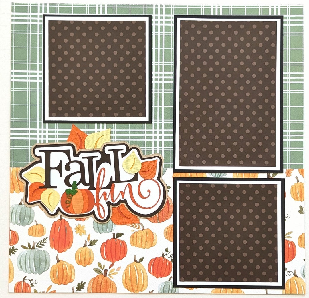 Fall Fun Fall Autumn Scrapbook Layout Scrapbook Page Pumpkin Picking ...