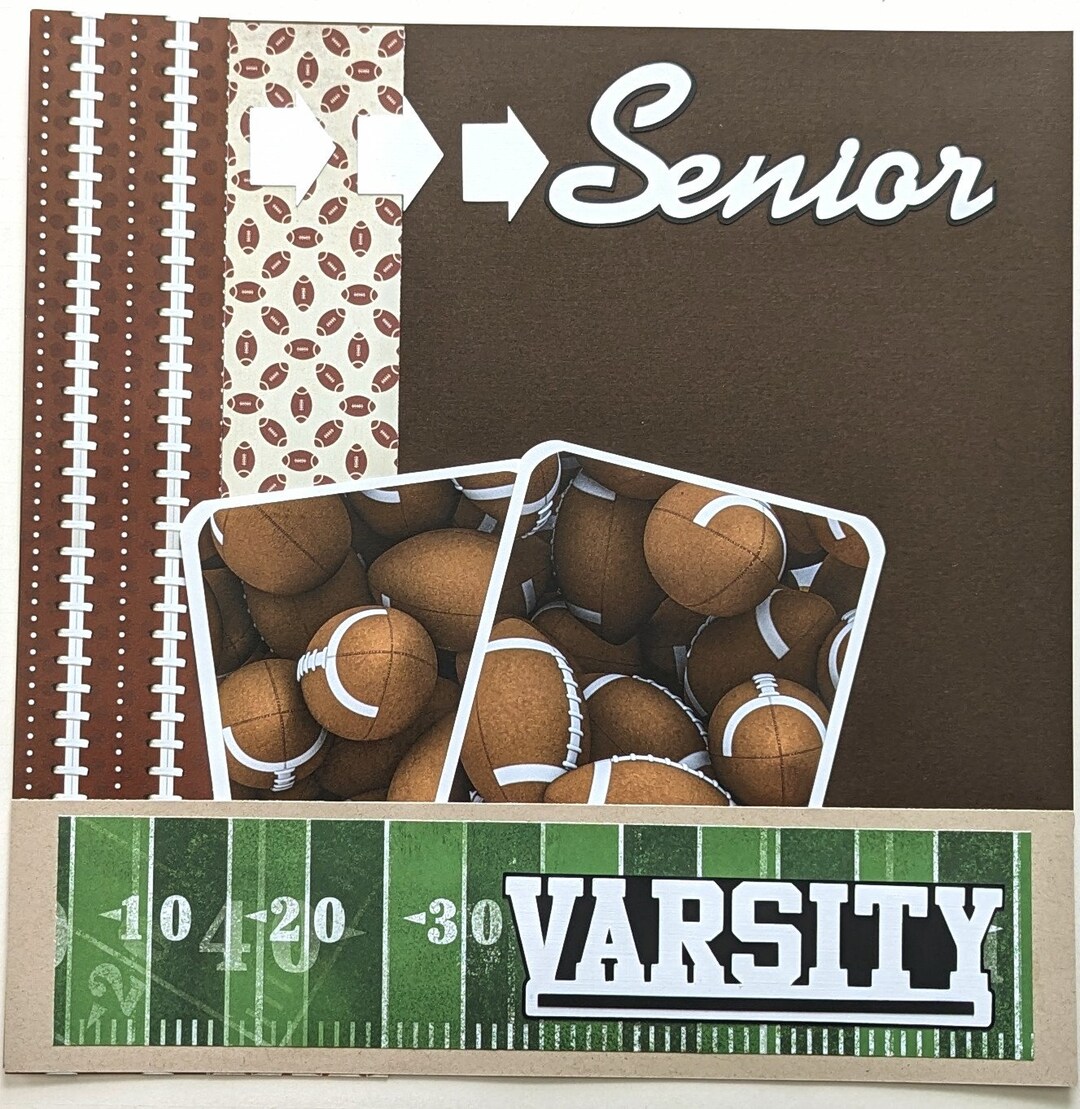 Football Sports Scrapbook Layout Scrapbook Scrapbook Page Boys Girls ...