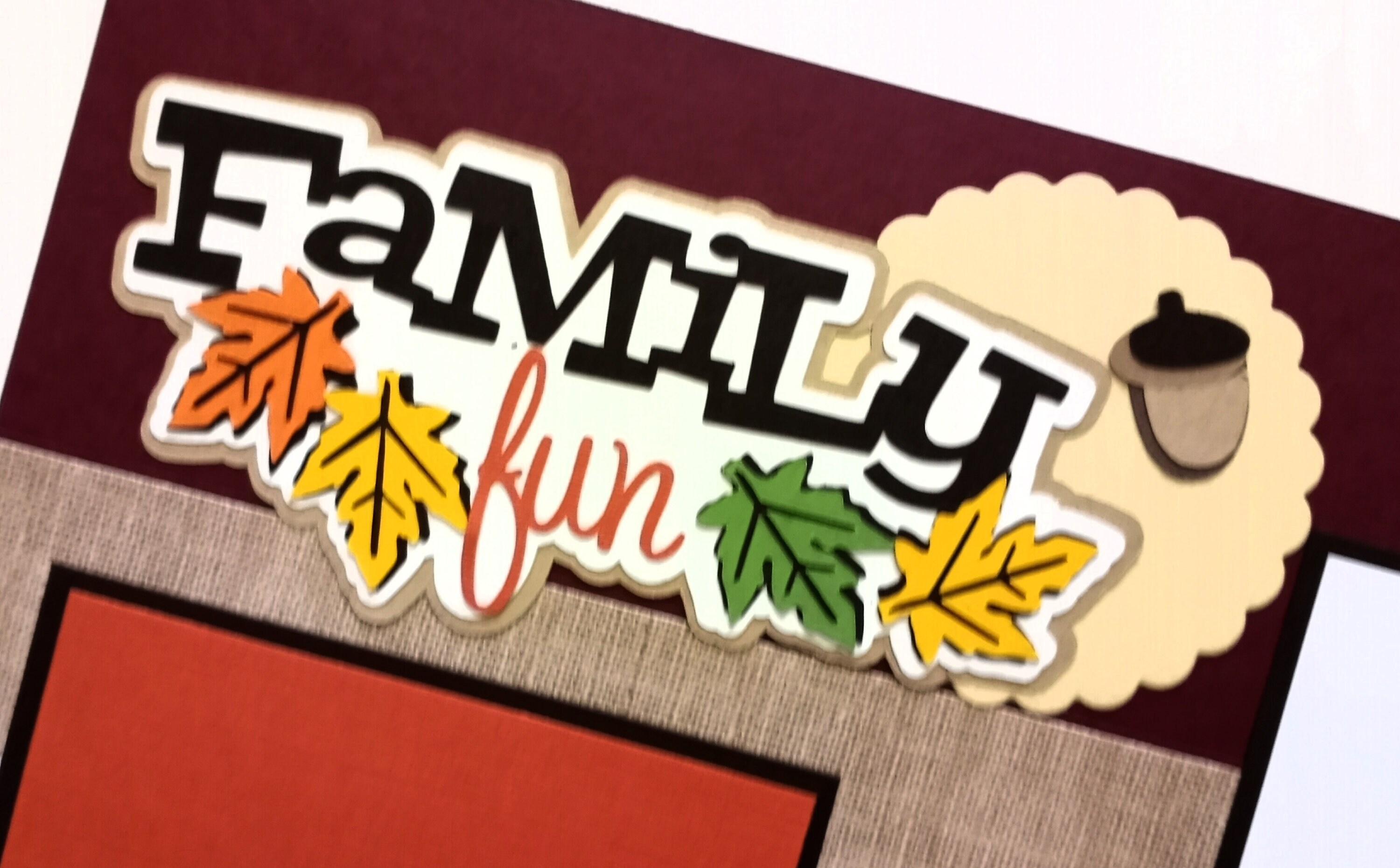 Fall Scrapbook Layout Family Fun Scrapbook Page Fall Autumn ...