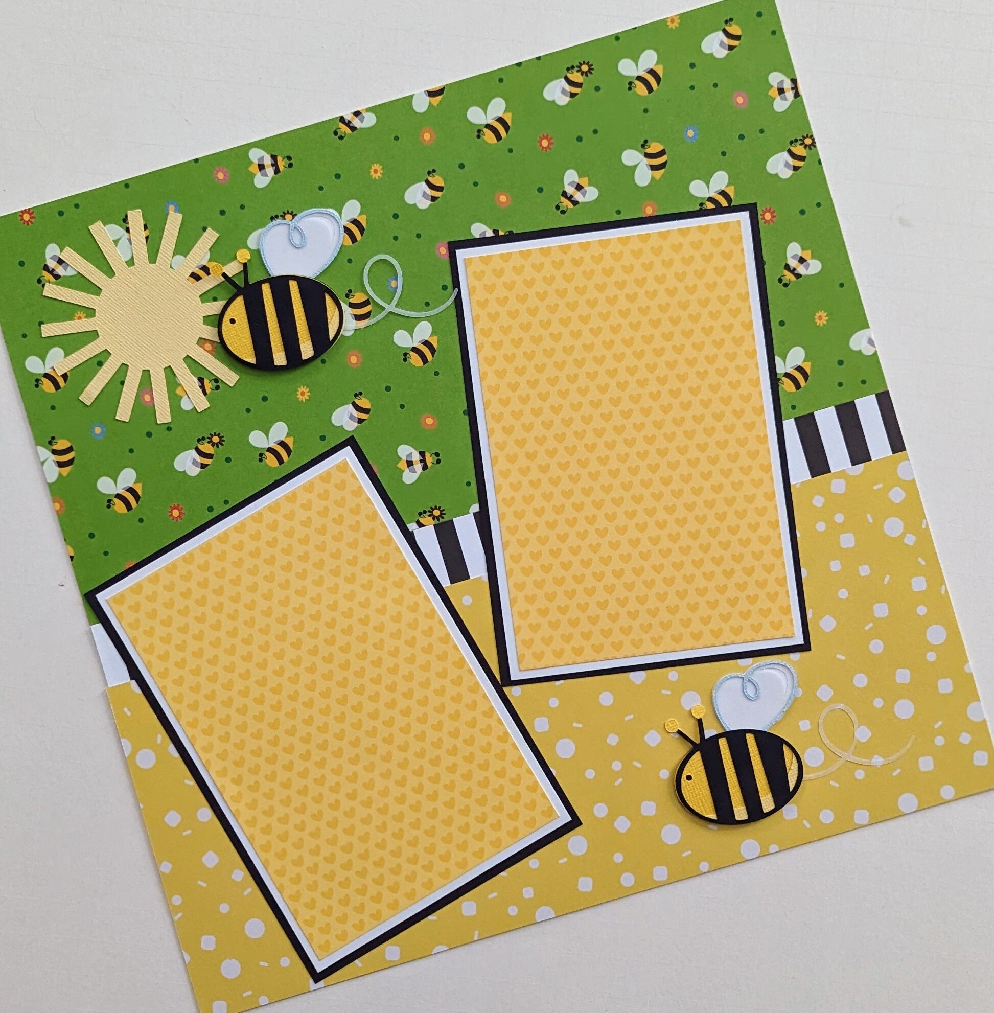 Premade Scrapbook Layout Bees Summer Spring Outside Outdoors Family ...