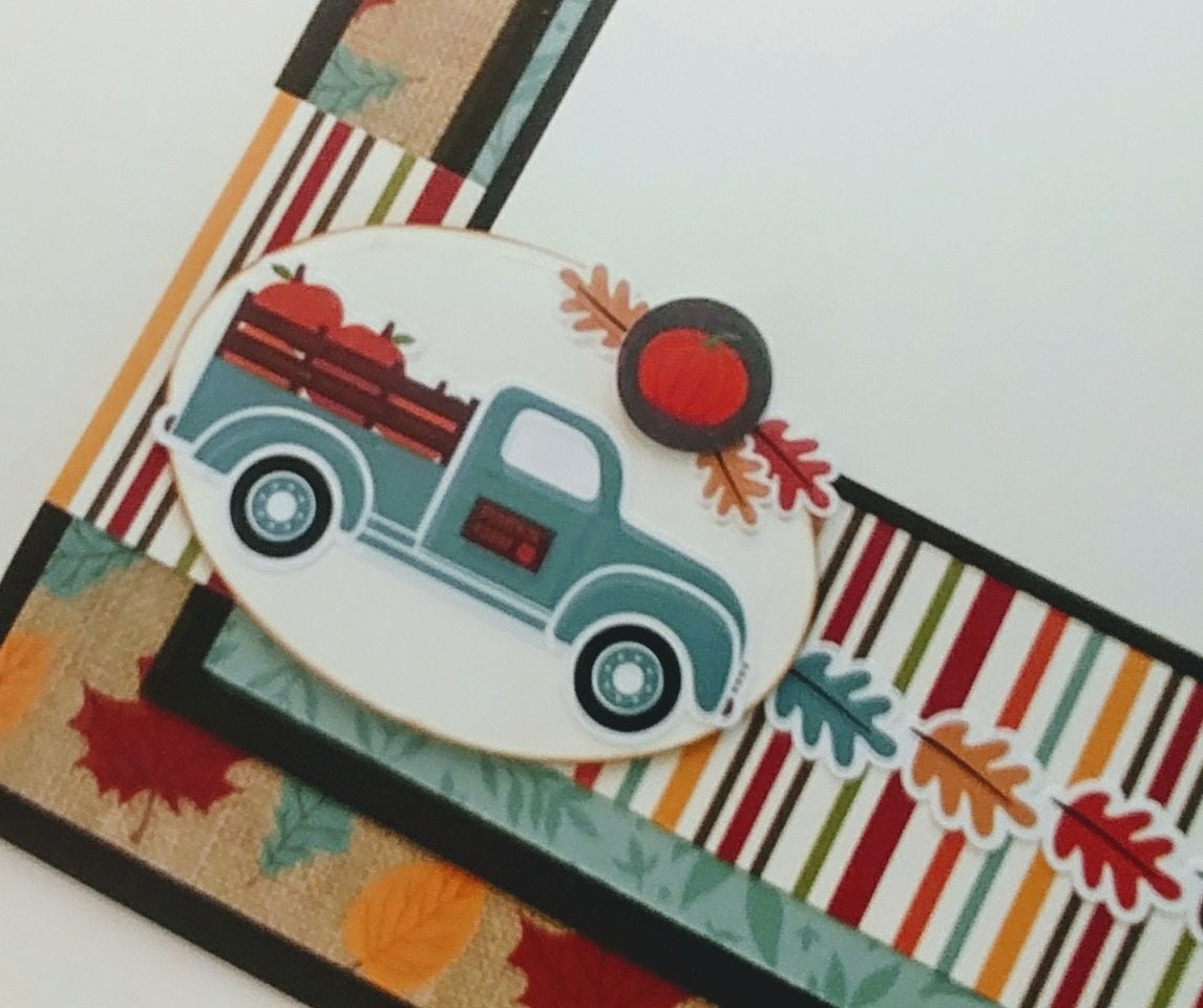 Fall Scrapbook Layout Scrapbooking Page for Autumn Premade - Etsy