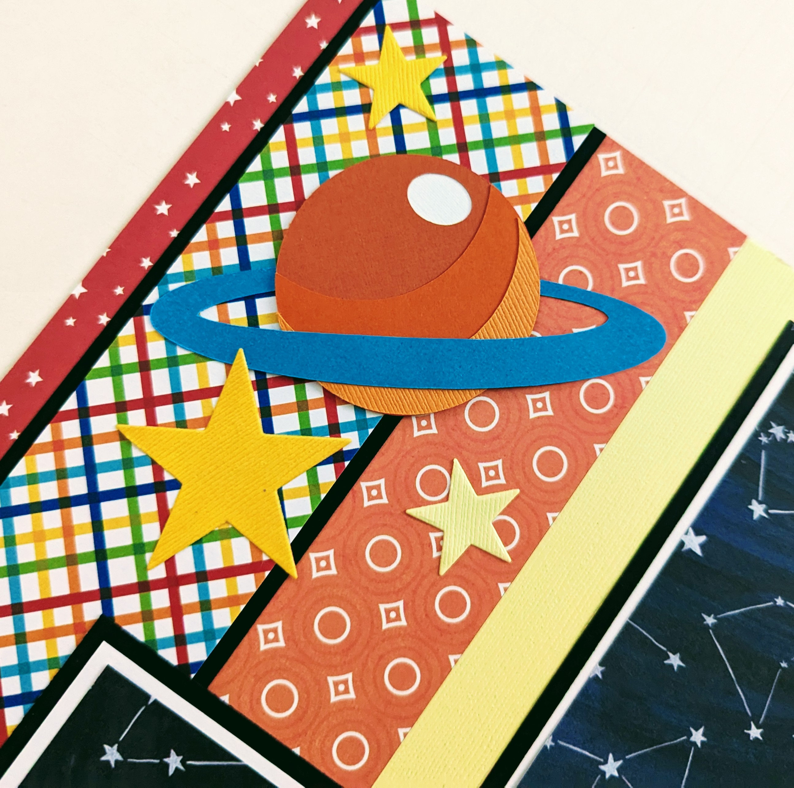 Solar System Scrapbook Layout Scrapbook Page Space - Etsy