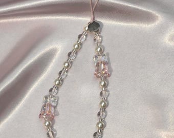 Pink Coquette Bow Phone Charm - Etsy