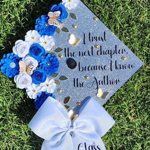 Personalized Floral Graduation Cap | Custom Floral Topper | Class of ...