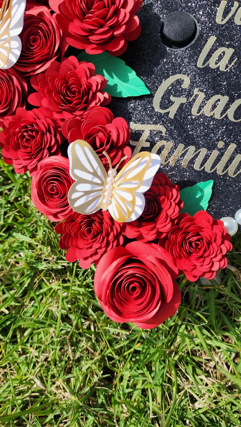 Personalized Floral Graduation Cap Topper: Custom 2026 Graduation Gift ...