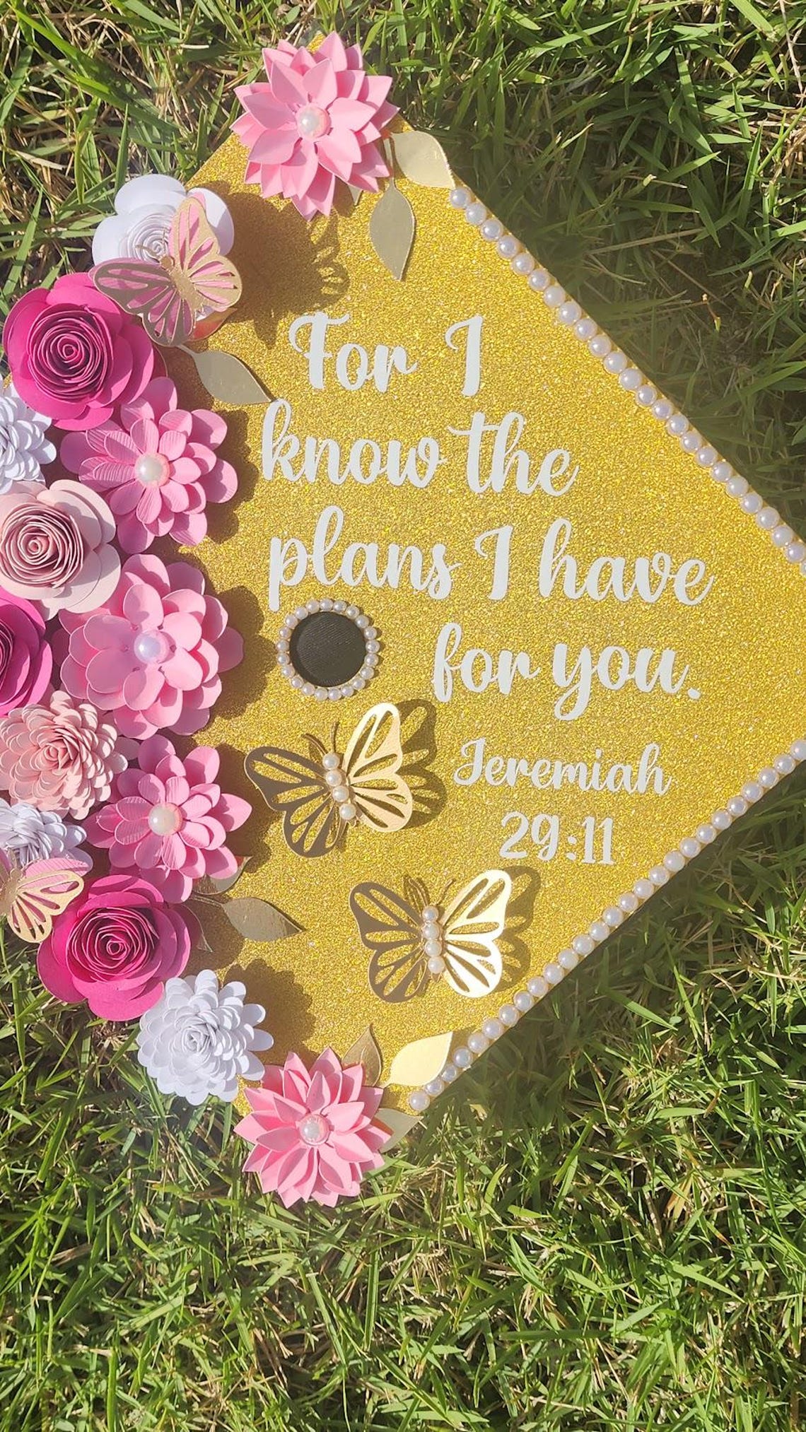 Personalized Floral Graduation Cap Topper: Custom Class of 2025 ...
