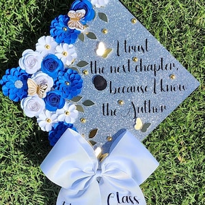 Personalized Floral Graduation Cap | Custom Floral Topper | Class of ...