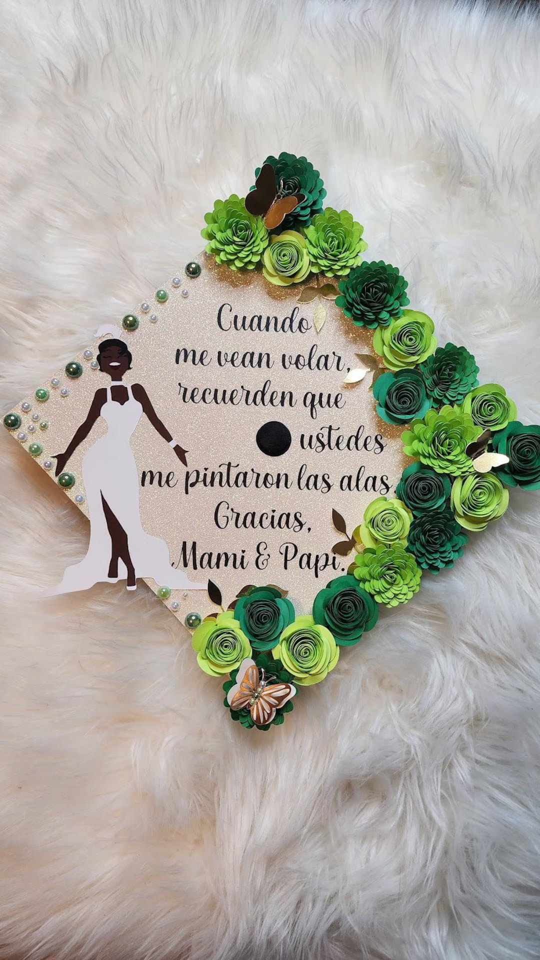 Personalized Floral Graduation Cap Topper | Graduation Topper | Class ...