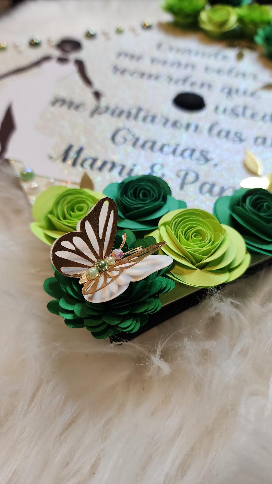 Personalized Floral Graduation Cap Topper | Graduation Topper | Class ...