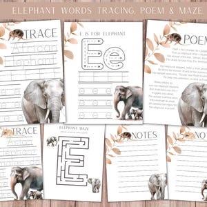 Elephant Unit Study, Kindergarten-3rd Grade, Science, Homeschool ...