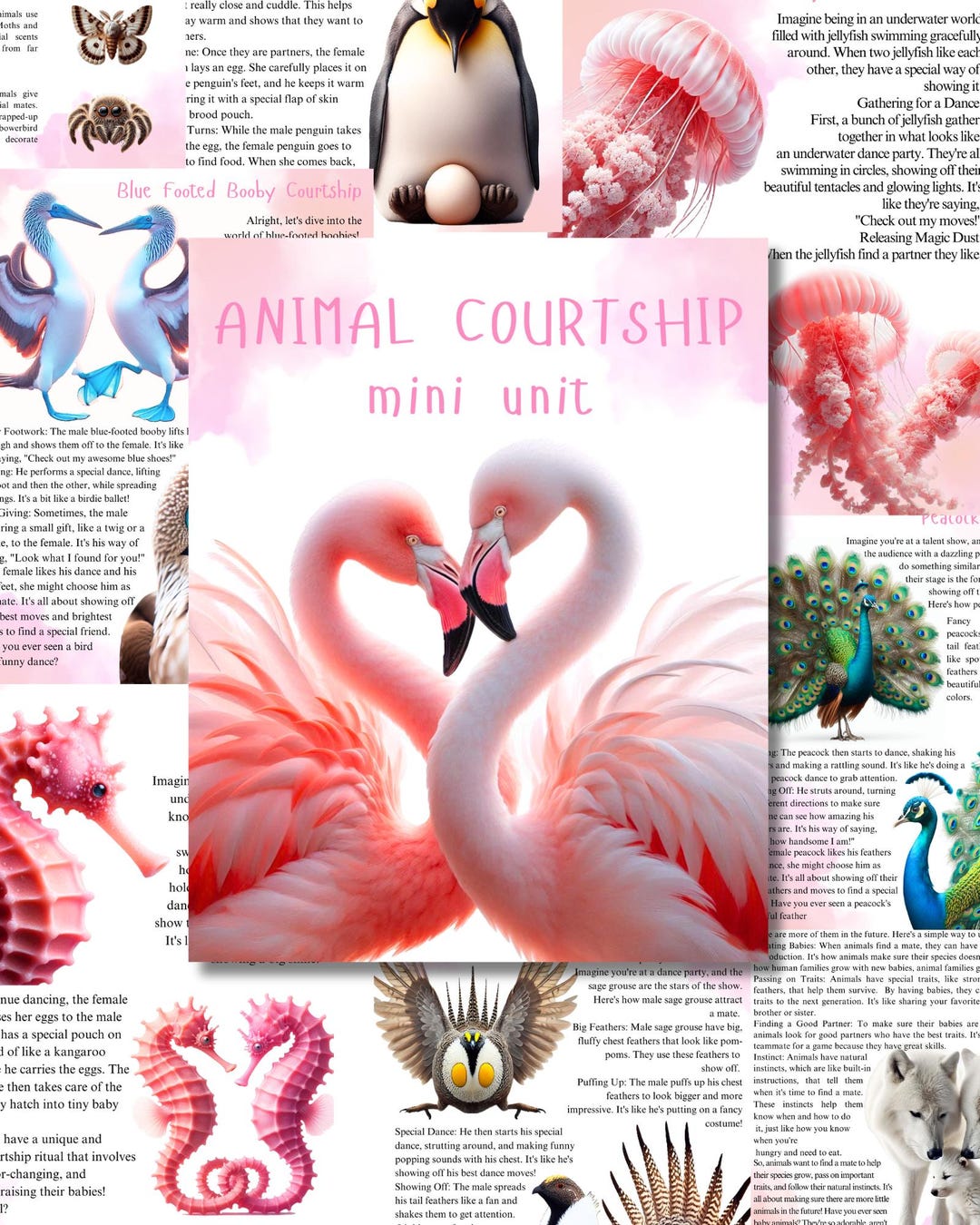 Animal Courtship Unit Study for Kindergarten-2nd Grade, Mating Displays ...