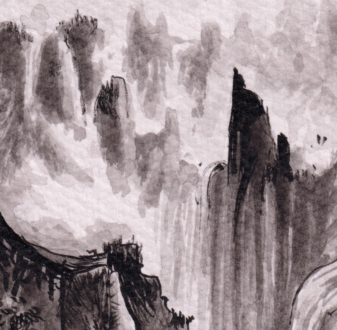 Shanshui, Chinese Landscape in Chinese Ink, Print - Etsy