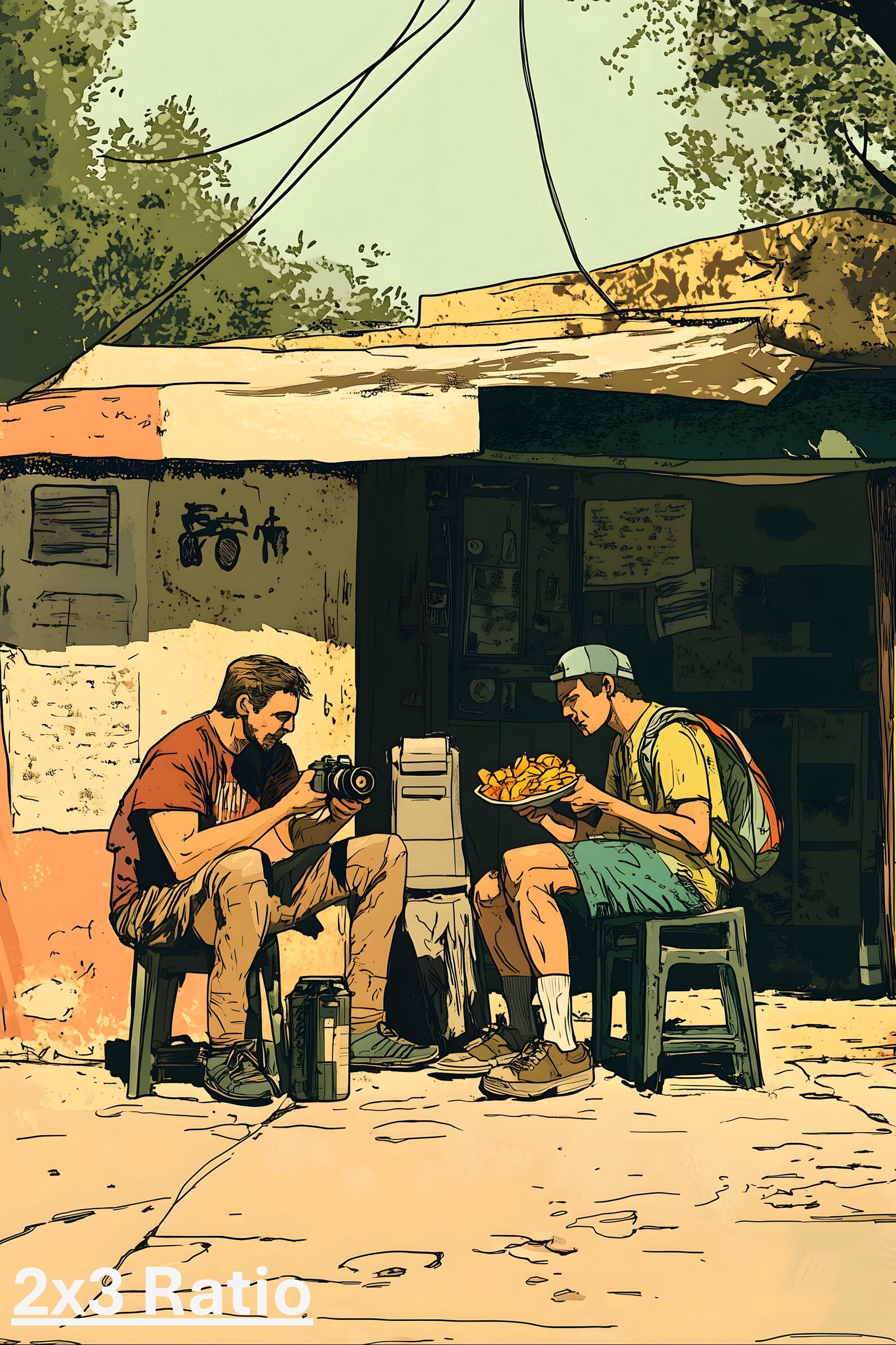 Shack Stop Vintage Digital Print Download | Modern AI Wall Art for Home ...