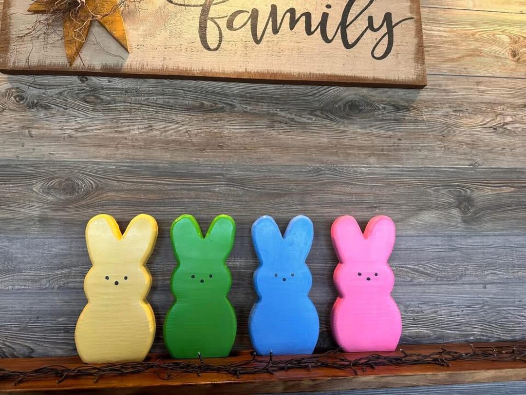 Wooden Peep Bunnies - Etsy