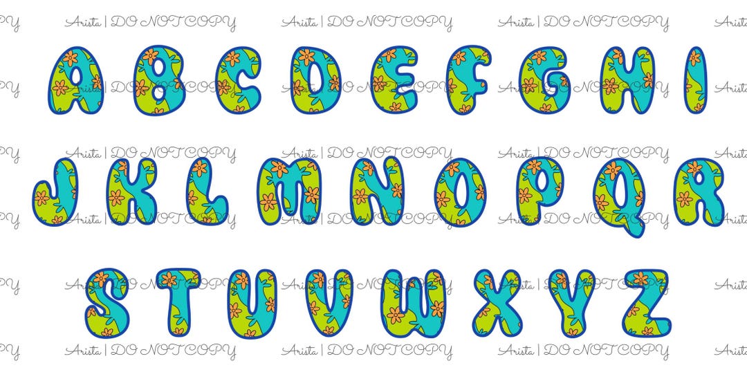 Scooby-doo Alphabet Letters PNG Design - Etsy