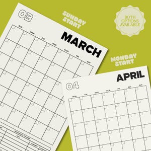 Student Monthly Calendar Printable | Academic Planner (PDF) - Etsy