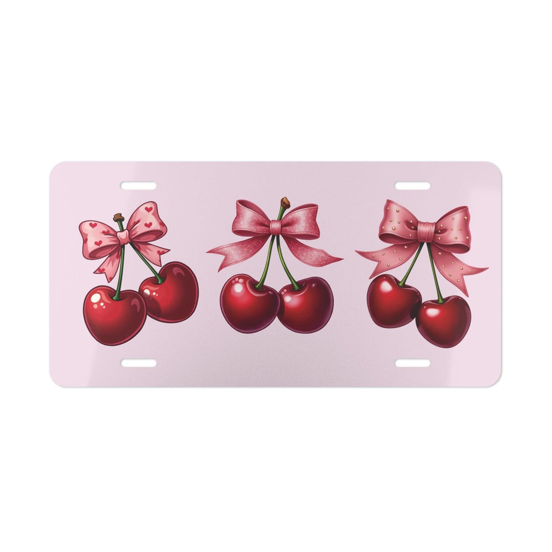Coquette Cherry Vanity Plate|front License Plate|gift for Her ...