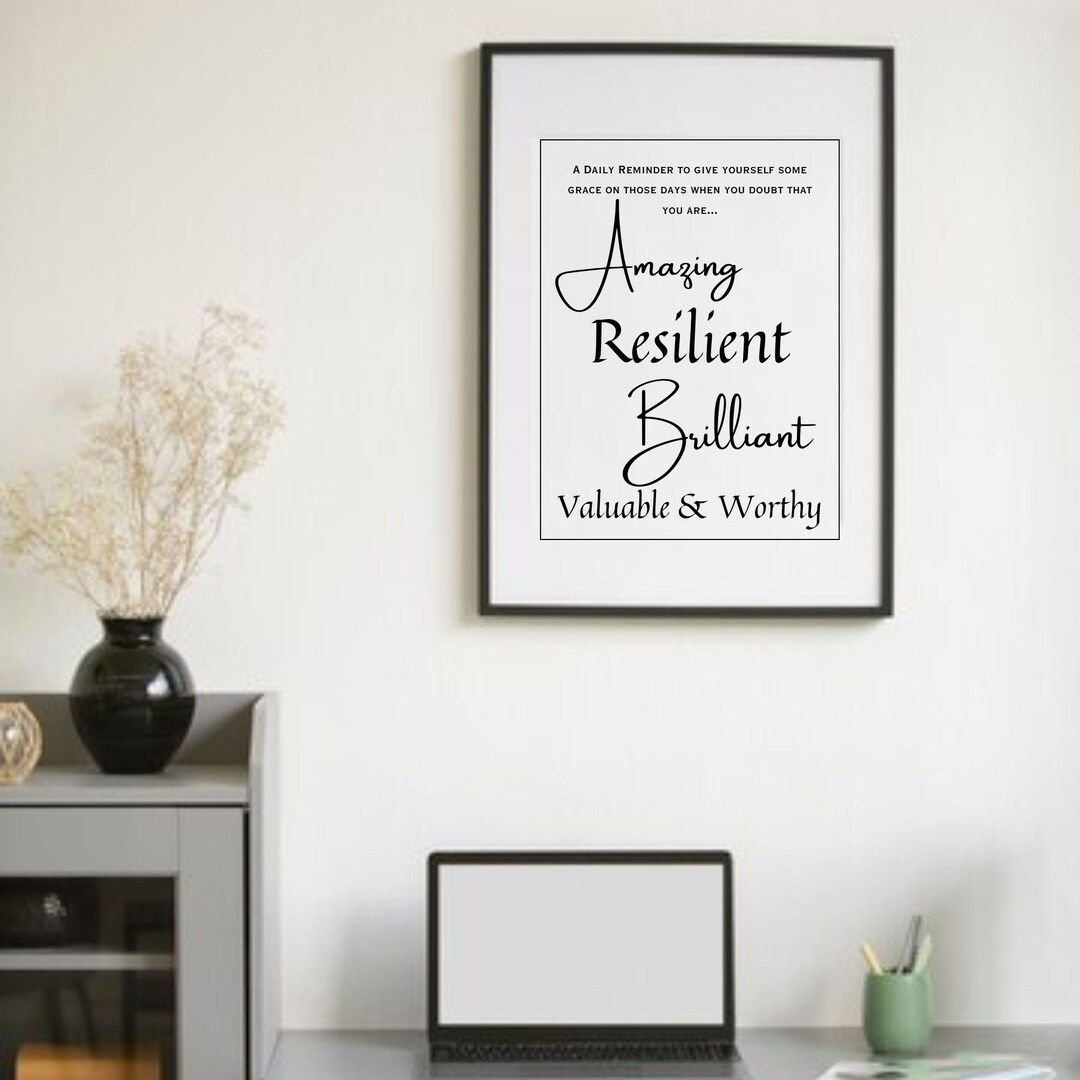 Resilient Digital Printable Wall Art for Living Room, Bedroom, Bathroom ...