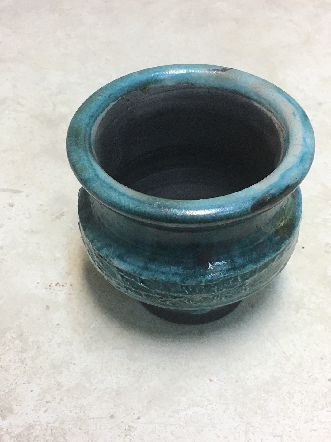 Ocean Raku Pot - Etsy