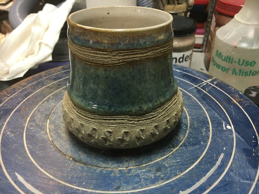 Glaze Banded Stoneware Pot - Etsy