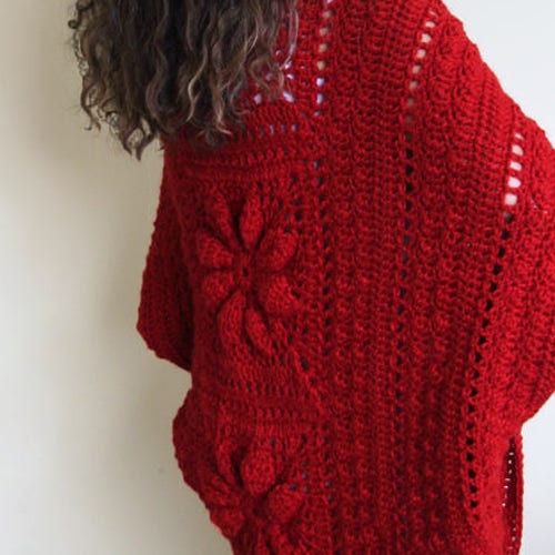 Crochet Pattern of Cocoon Shrug Easy Womens Cocoon Cardigan - Etsy