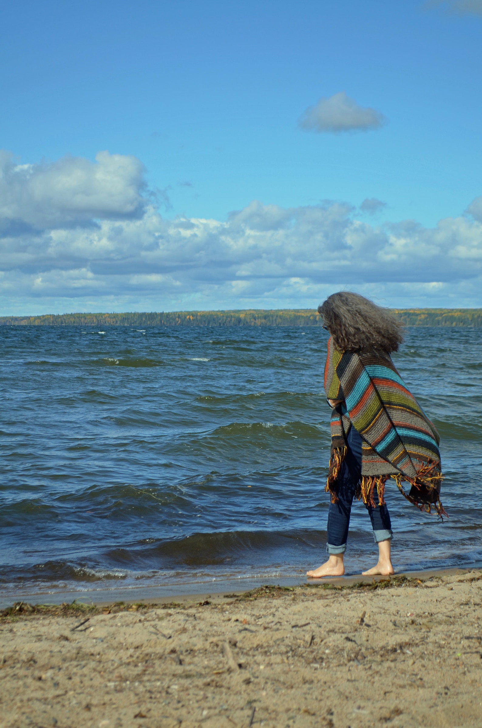 Tunisian Crochet Ruana Poncho Wrap for Women Easy Stash Buster - Etsy